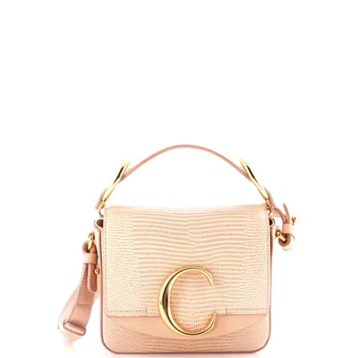 Chloé C Flap Bag Lizard Embossed Leather Mini In Beige | ModeSens