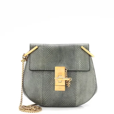 Chloé Drew Crossbody Bag Python Mini In Green | ModeSens