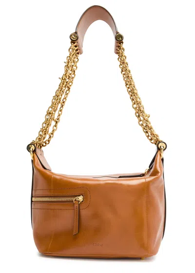 Chloé Chloe Glossed Leather Camera Bag In Brown | ModeSens