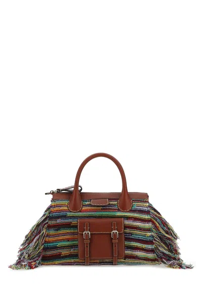 Chloé Multicolor Leather And Cashmere Medium Edith Handbag | ModeSens