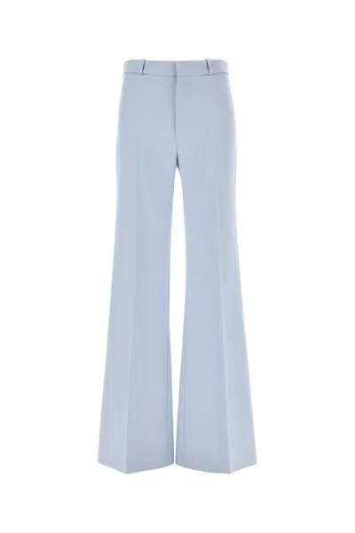 Chloé Pastel Light Blue Crepe Palazzo Pants | ModeSens