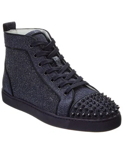 Christian Louboutin Lou Spikes Orlato Leather Sneaker In Blue | ModeSens