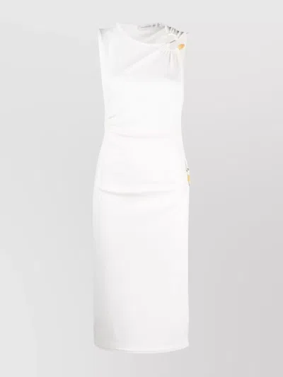 Christopher Esber Ribbed Midi Dress Cut-out Detailing In White | ModeSens Christopher Esber Ribbed Midi Dress Cut-out Detailing In White | ModeSens