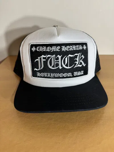 Pre-owned Chrome Hearts Fuck Trucker Hat In White | ModeSens
