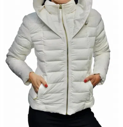 Ciao-milano Tania Puffer Jacket In Antique White In Beige | ModeSens