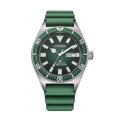 Citizen Ny0121-09x Men's Promaster Diver Automatic Watch, Green Dial ...