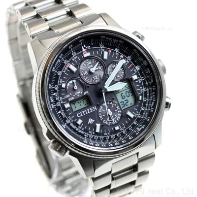 Pre-owned Citizen Promaster Sky Pmv65-2271 Eco-drive Chronograph World ...