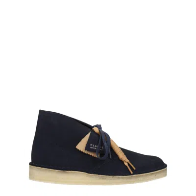 Clarks Boots Desert Coal Man Suede Blue/blue Navy | ModeSens