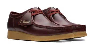 Clarks Originals Burgundy Wallabee Derbys In Red | ModeSens