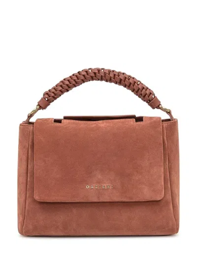 Claudio Orciani Structured Calf Leather Tote Bag With Top Handle In ...
