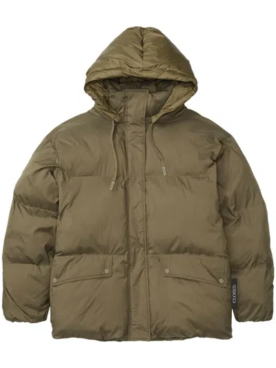 Closed Quilted Cropped Puffer Jacket In Green | ModeSens