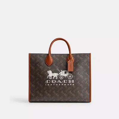 Coach Ace Tote Bag 35 With Horse And Carriage Print In Brown | ModeSens