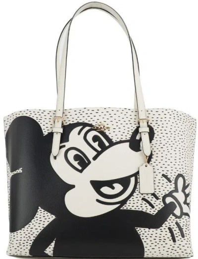 Coach (c6978) Mickey Mouse X Keith Haring Mollie Large Leather Shoulder ...