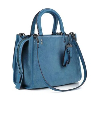 Coach Logo Handbag In Blue | ModeSens