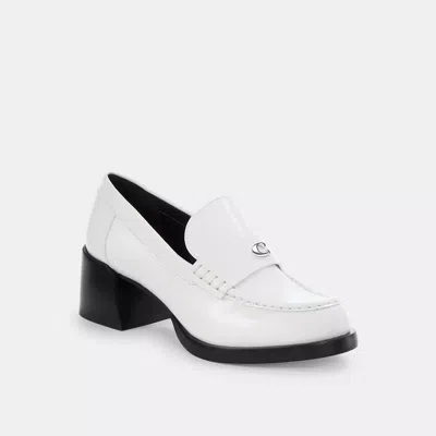 Coach Natalie Loafer In Optic White | ModeSens