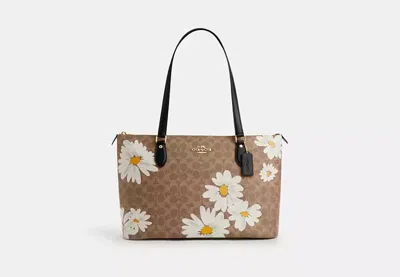 Coach Outlet Gallery Tote Bag In Signature Canvas With Floral Print In ...