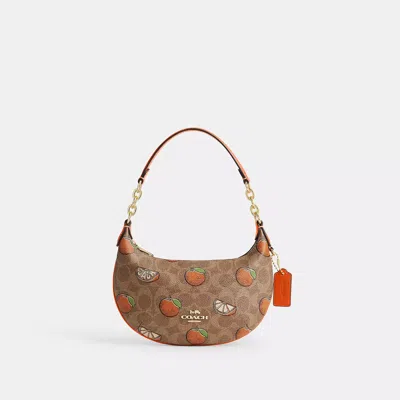 Coach Outlet Mini Payton Bag In Signature Canvas With Orange Print ...