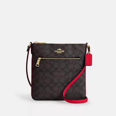 Coach Outlet Mini Rowan File Bag In Signature Canvas In Brown | ModeSens