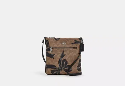 Coach Outlet Mini Rowan File Bag In Signature Canvas With Bow Print In ...