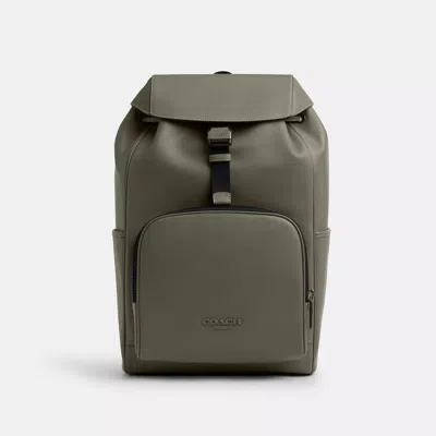 Coach Outlet Racer Backpack In Smooth Leather In Green | ModeSens