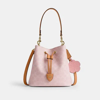 Coach Outlet Rowan Bucket Bag In Signature Canvas With Charms In Multi ...