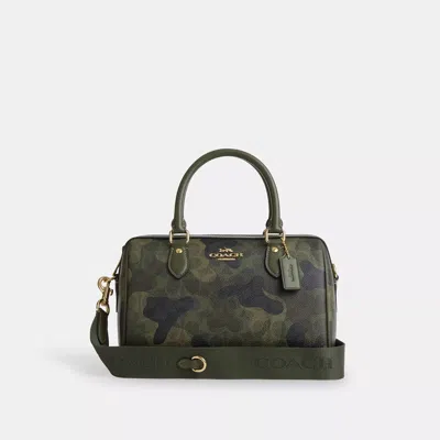 Coach Outlet Rowan Satchel Bag In Signature Camo Print In Multi | ModeSens