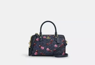 Coach Outlet Rowan Satchel Bag In Signature Canvas With Cherry Print In ...