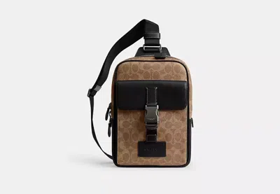 Coach Outlet Track Pack In Signature Canvas In Multi | ModeSens