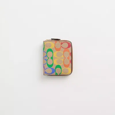 Coach Restored Billfold Wallet In Rainbow Signature Canvas In Multi ...