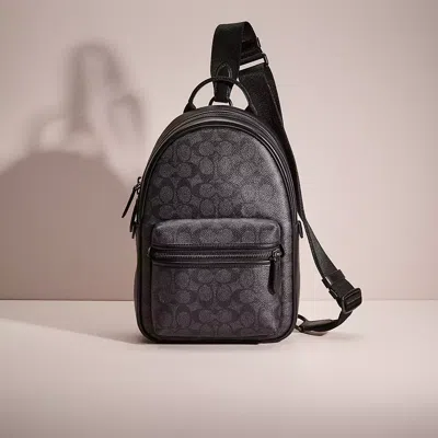Coach Restored Charter Pack In Signature Canvas In Charcoal | ModeSens