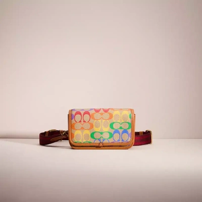 Coach Restored Charter Phone Crossbody In Rainbow Signature Canvas In ...