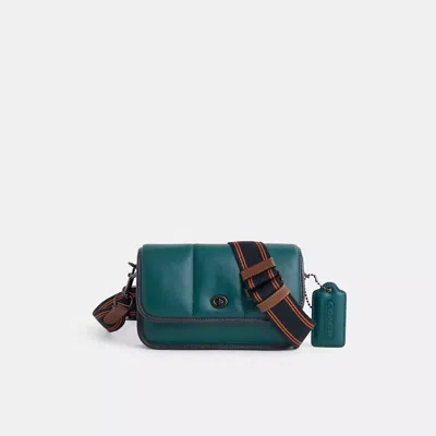 Coach Restored Dinky 23 With Quilting In Black Copper/shadow Blue ...