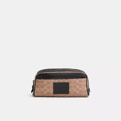 Coach Restored Double Zip Dopp Kit In Signature Canvas In Neutral ...