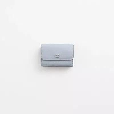 Coach Restored Essential Mini Trifold Wallet In Silver/grey Blue | ModeSens