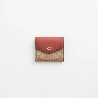 Coach Restored Wyn Small Wallet In Colorblock Signature Canvas In Brass ...