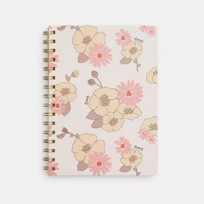 Coach Spiral Notebook With Floral Print In Multi | ModeSens