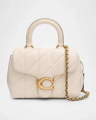 Coach Tabby Quilted Leather Top-handle Bag In Neutral | ModeSens