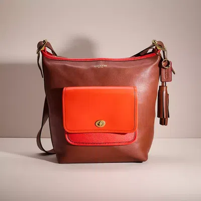 Coach Upcrafted Legacy Leather Duffle In Red | ModeSens