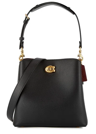 Coach Willow Black Leather Bucket Bag | ModeSens