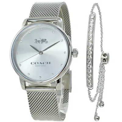 Coach Women's Grand 36mm Quartz Watch In Silver | ModeSens