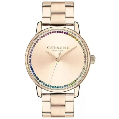 Coach Women's Grand Rose Gold Dial Watch | ModeSens