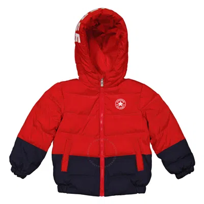 Converse Kids' Boys University Red All Star Panel Down Puffer Jacket ...
