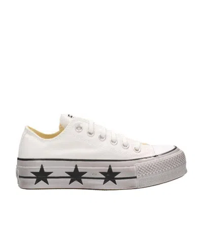 Converse Logo Casual Sports Shoes In White | ModeSens