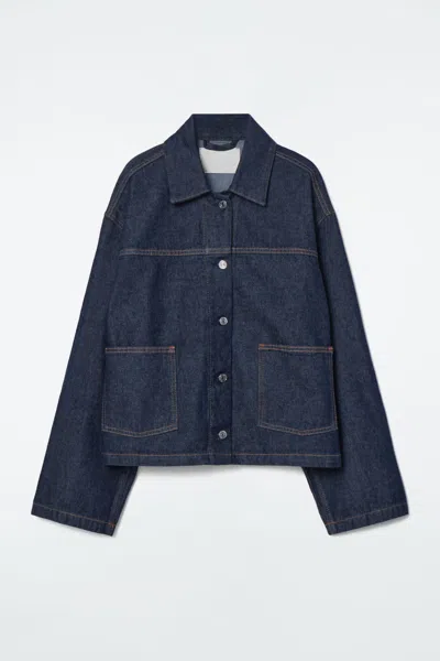 Cos Raw Denim Jacket In Blue | ModeSens
