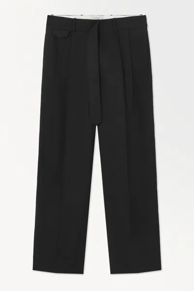 Cos The Pleated Pants In Black | ModeSens