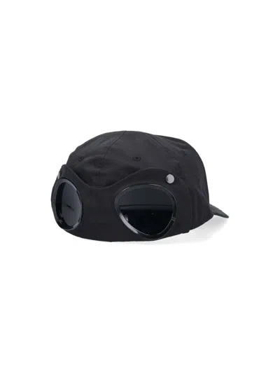 C.p. Company Chrome-r Google Logo Baseball Cap In Nero | ModeSens