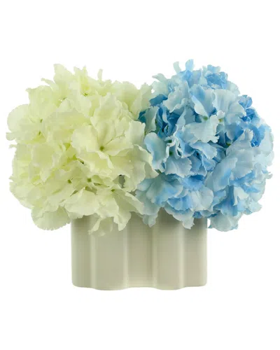Creative Displays Blue & White Hydrangeas Arranged In A Decorative ...