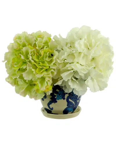 Creative Displays Green & White Hydrangeas Arranged In A Decorative ...