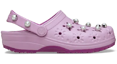 Crocs Classic Floral Cut Out Elevated Clog In Hydrangea | ModeSens
