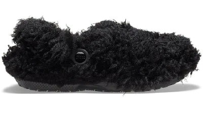Crocs Classic Shaggy Fur Lined Clog In Black | ModeSens